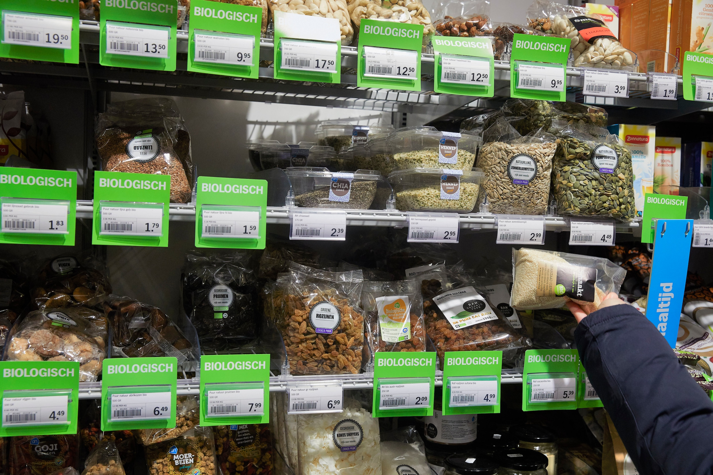 Boodschappenkar in rap tempo duurzamer gevuld, biologisch blijft achter ...