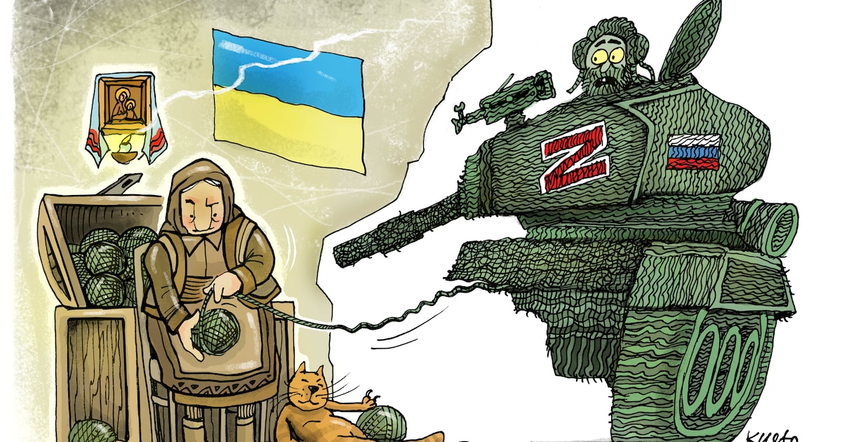 Oekraïne-cartoons verraden veel over hoe elk land de oorlog ziet | Trouw