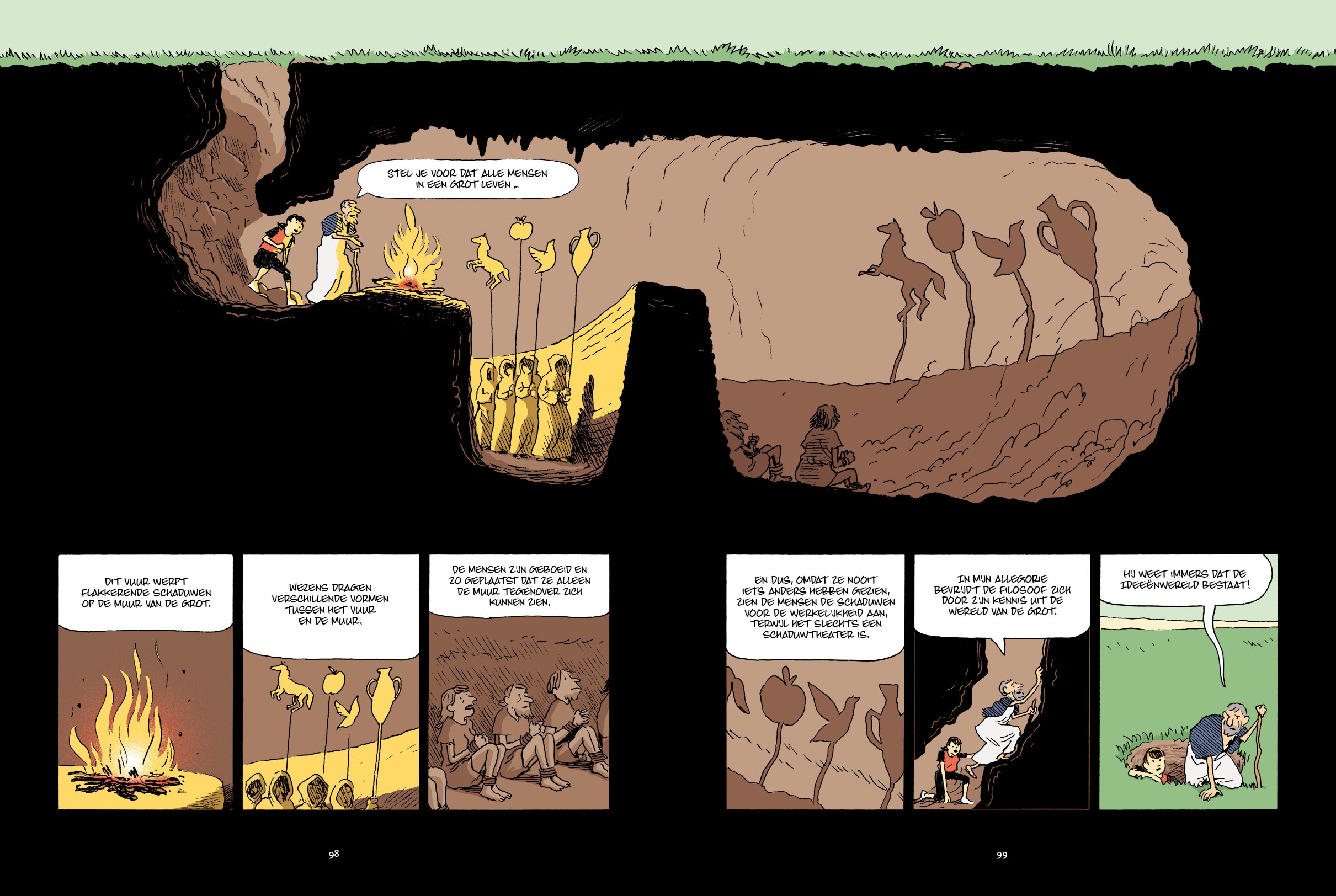 In de verstripte ‘wereld van Sofie’ loopt de jonge heldin écht de grot van Plato in | Trouw