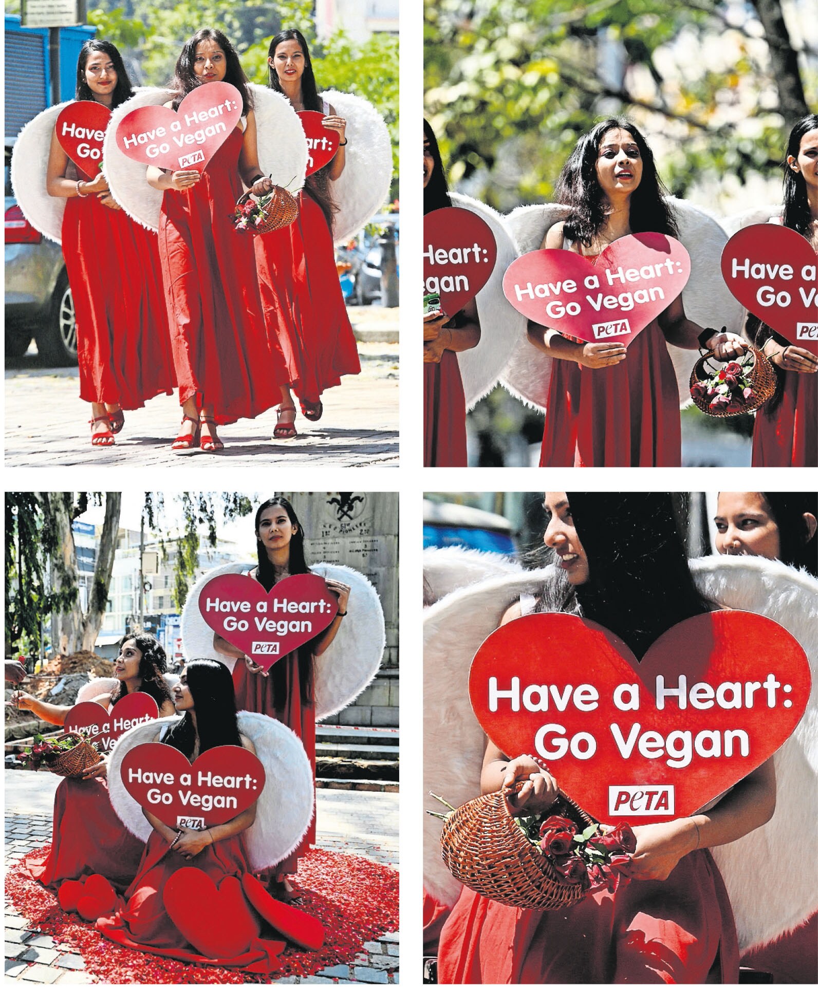 Een vleesloze Valentijnsboodschap van veganistische engelen | Trouw