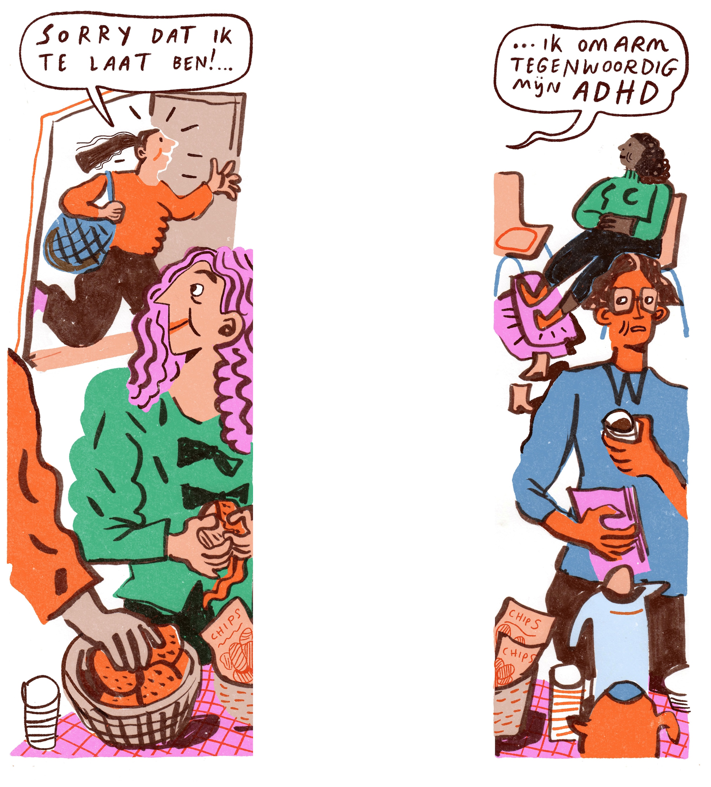 Bij de ADHD-vrouwencirkel kan Lena Bril eindelijk ongegeneerd zichzelf zijn | Trouw