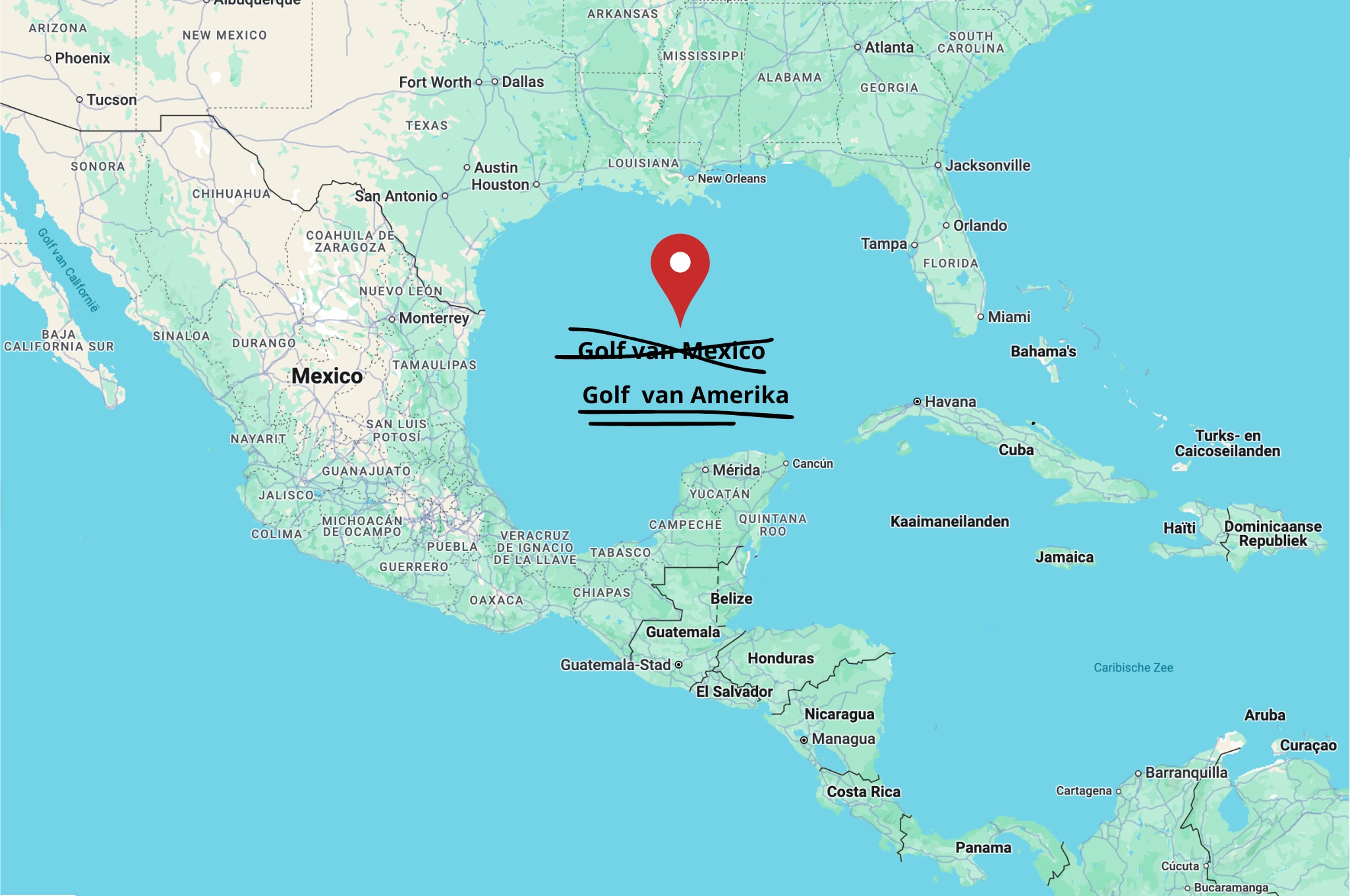 Opinie: Onverstandig dat Google Maps overgaat op ‘Golf van Amerika’ | Trouw