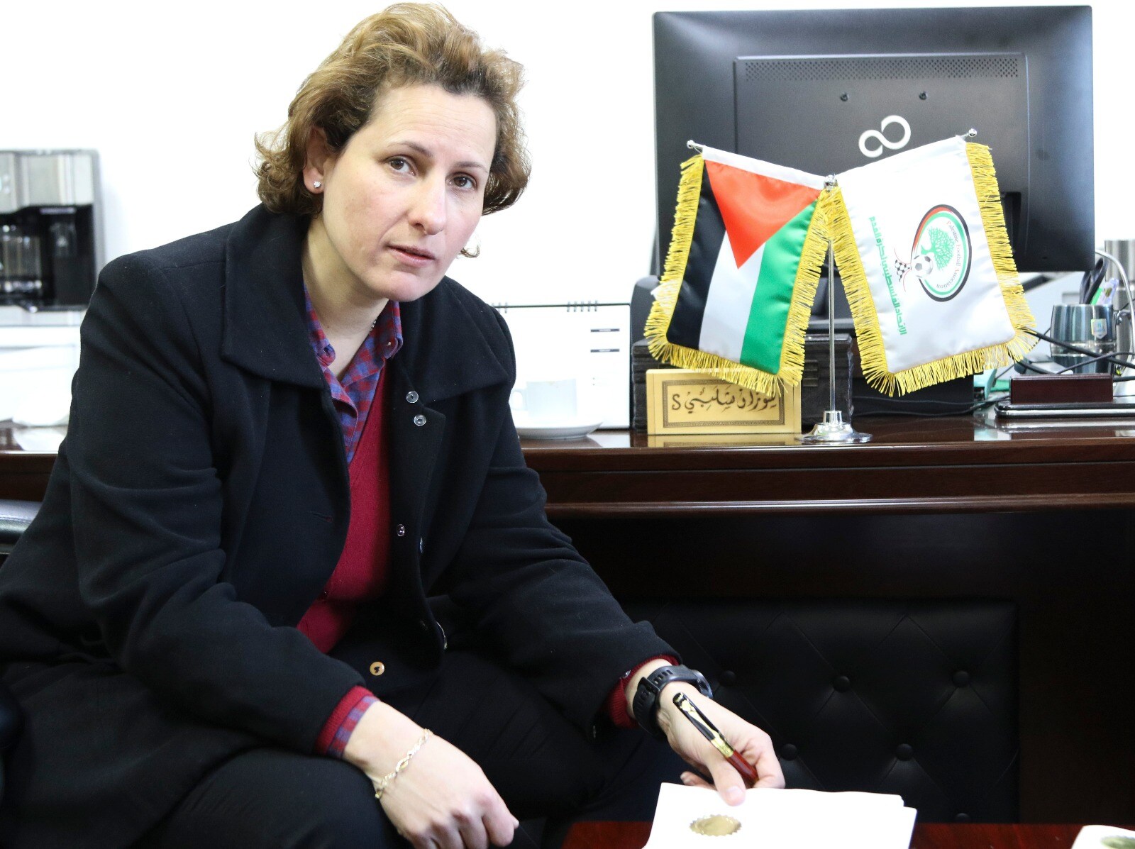 Voorzitter Palestijnse voetbalbond Susan Shalabi: ‘Het bewijs dat ...