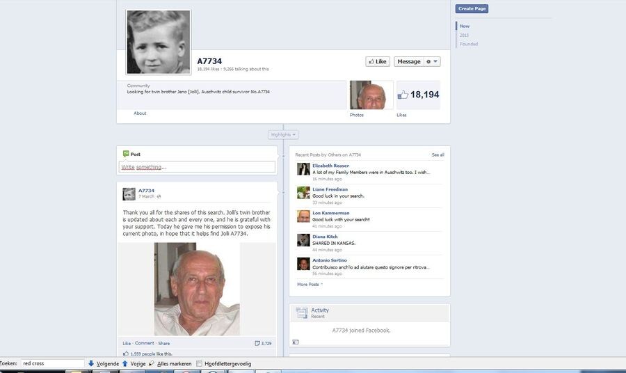 Auschwitz-overlevende zoekt verloren tweelingbroer via Facebook | Trouw